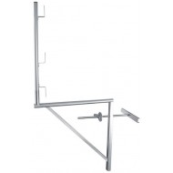 Console maçonnerie à planches ALTRAD traverse mur Zinguée